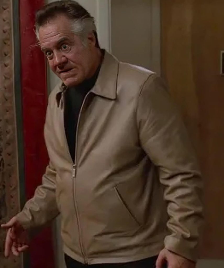 Paulie Gualtieri The Sopranos Beige Leather Jacket