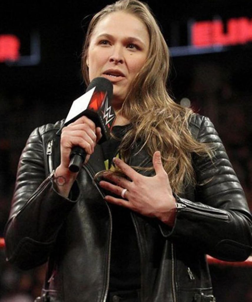Ronda Rousey Black Leather Jacket