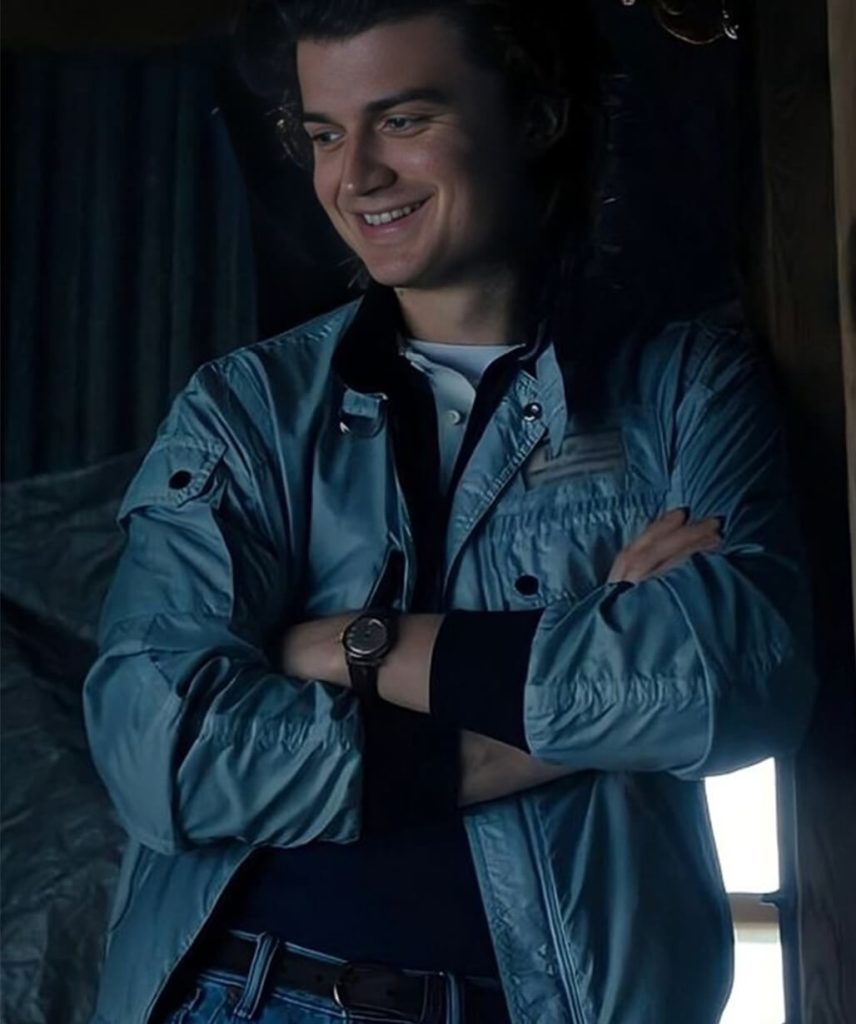 Steve Harrington Stranger Things Satin Bomber Jacket