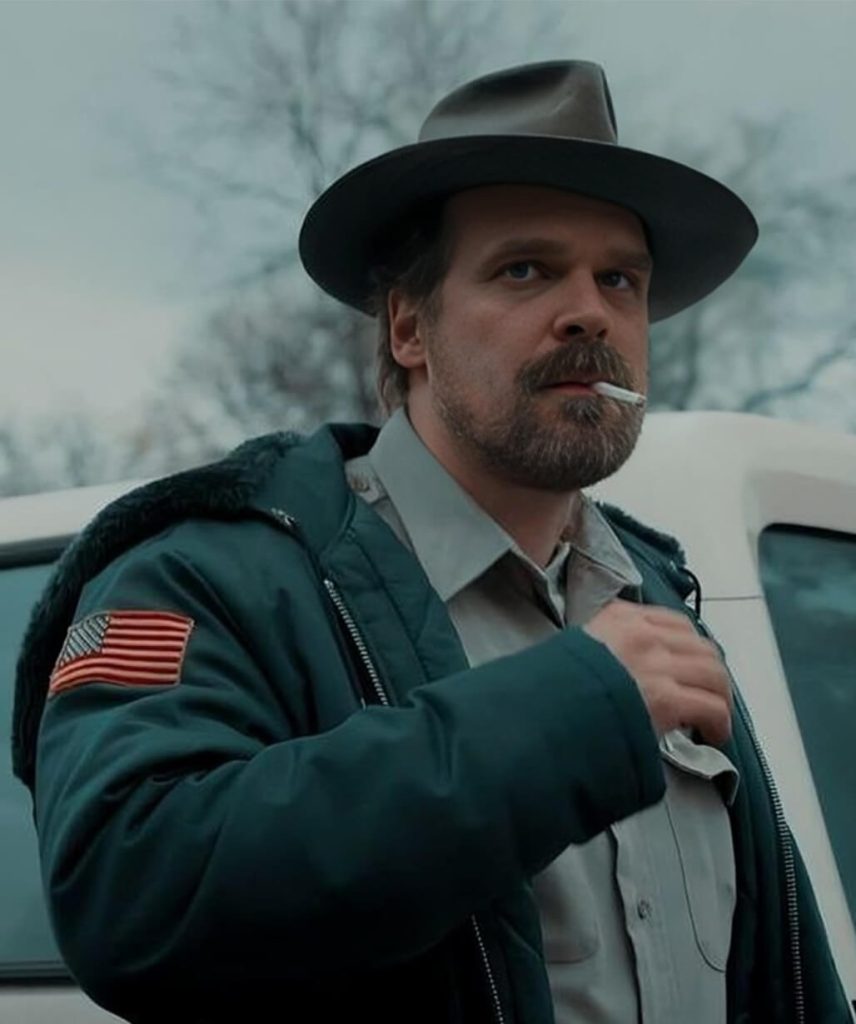 Stranger Things Jim Hopper Blue Shearling Jacket