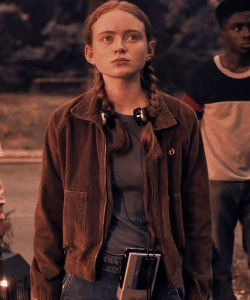 Stranger Things S4 Max Mayfield Brown Corduroy Jacket