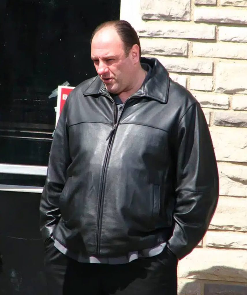 Tony Soprano The Sopranos James Gandolfini Black Leather Jacket