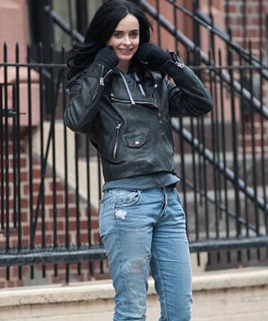 Krysten Ritter Jessica Jones Black Leather Jacket
