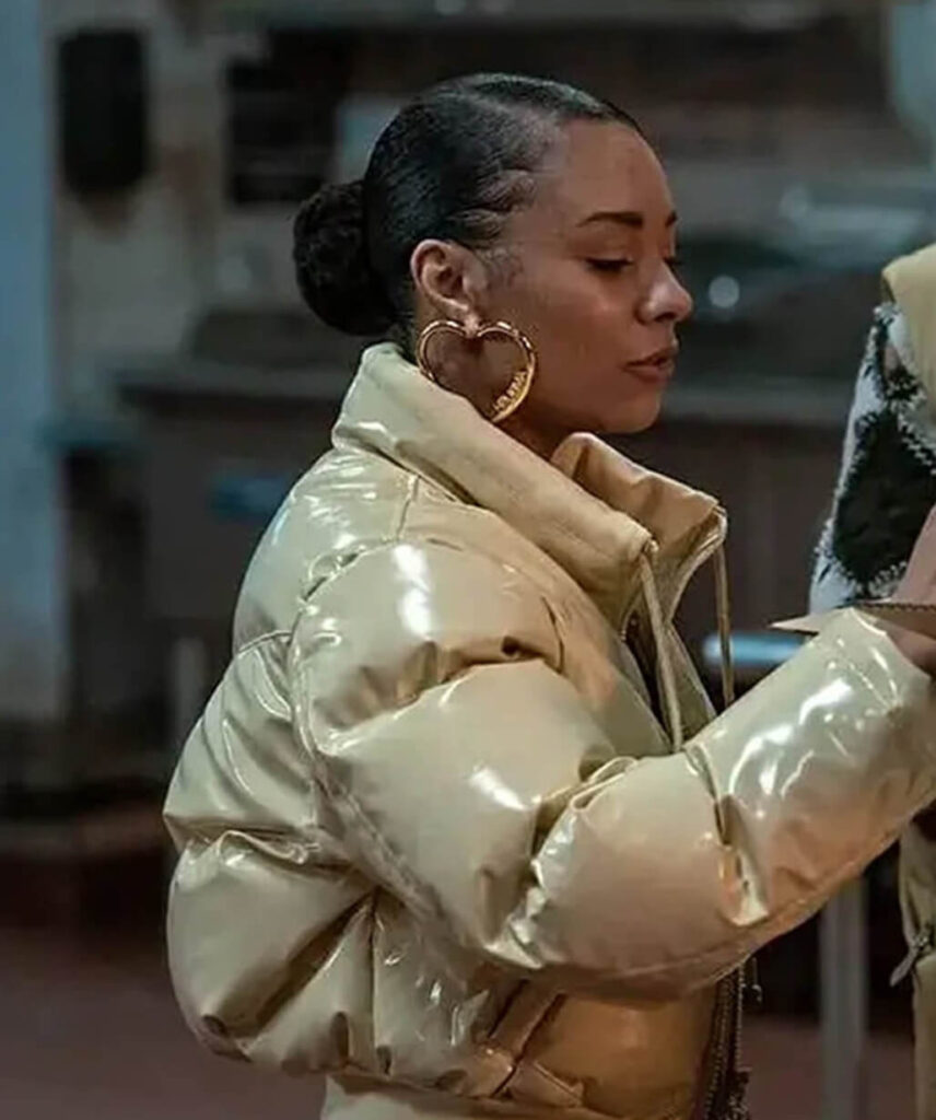 Power Book II Ghost Effie Beige Puffer Jacket