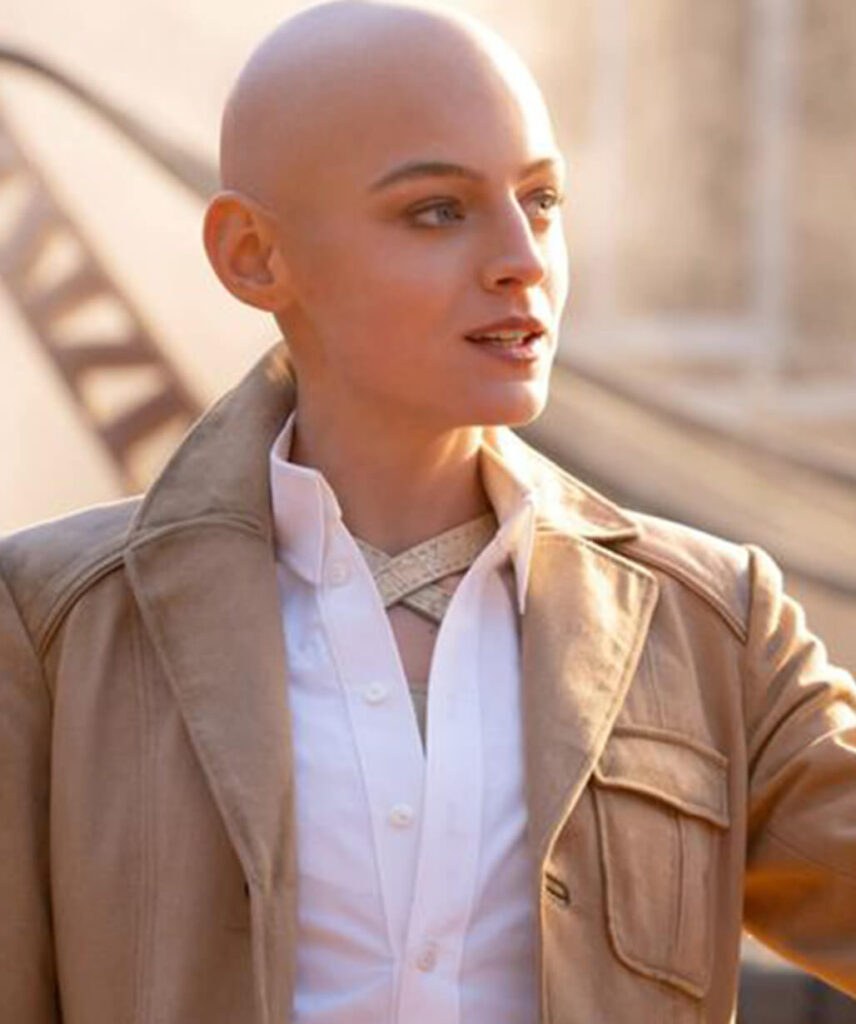 Deadpool & Wolverine Emma Corrin Brown Cotton Coat