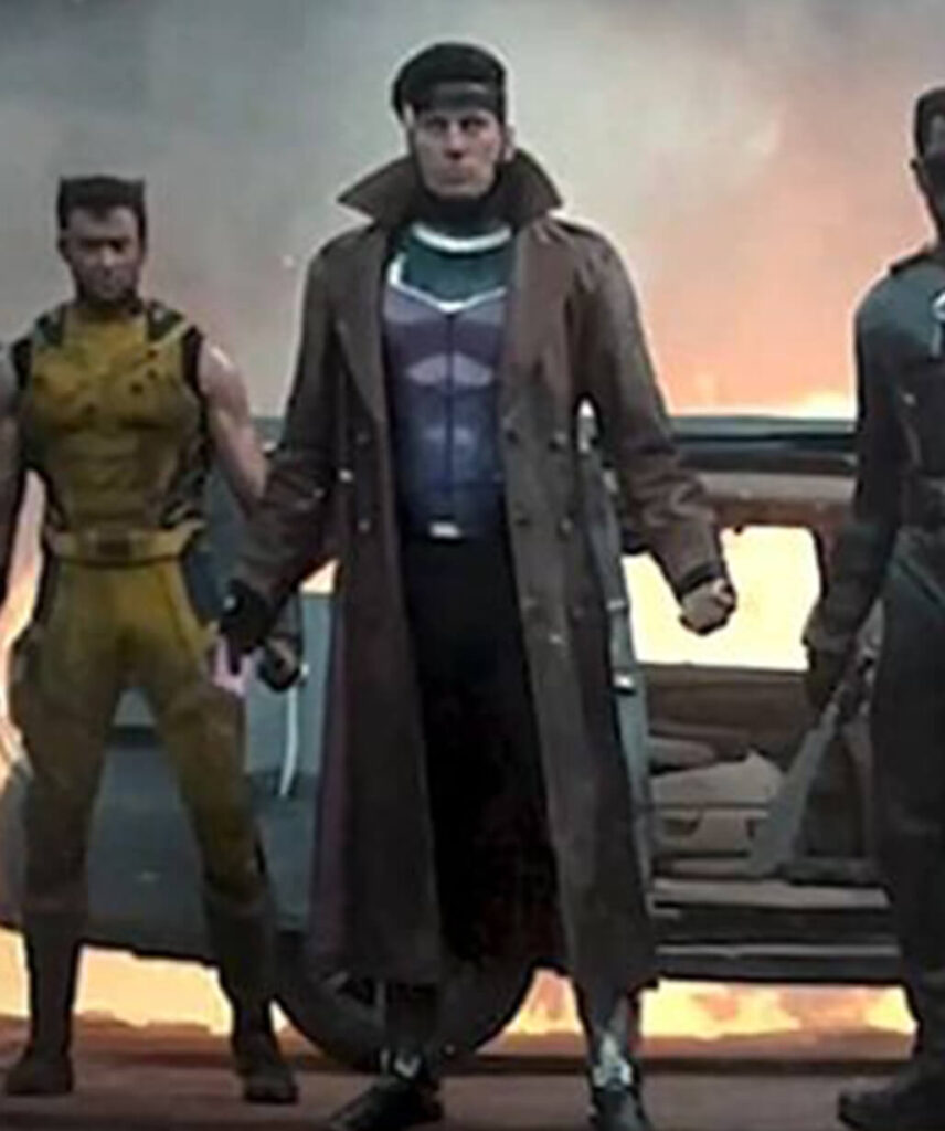 Deadpool & Wolverine 2024 Gambit Brown Leather Long Coat