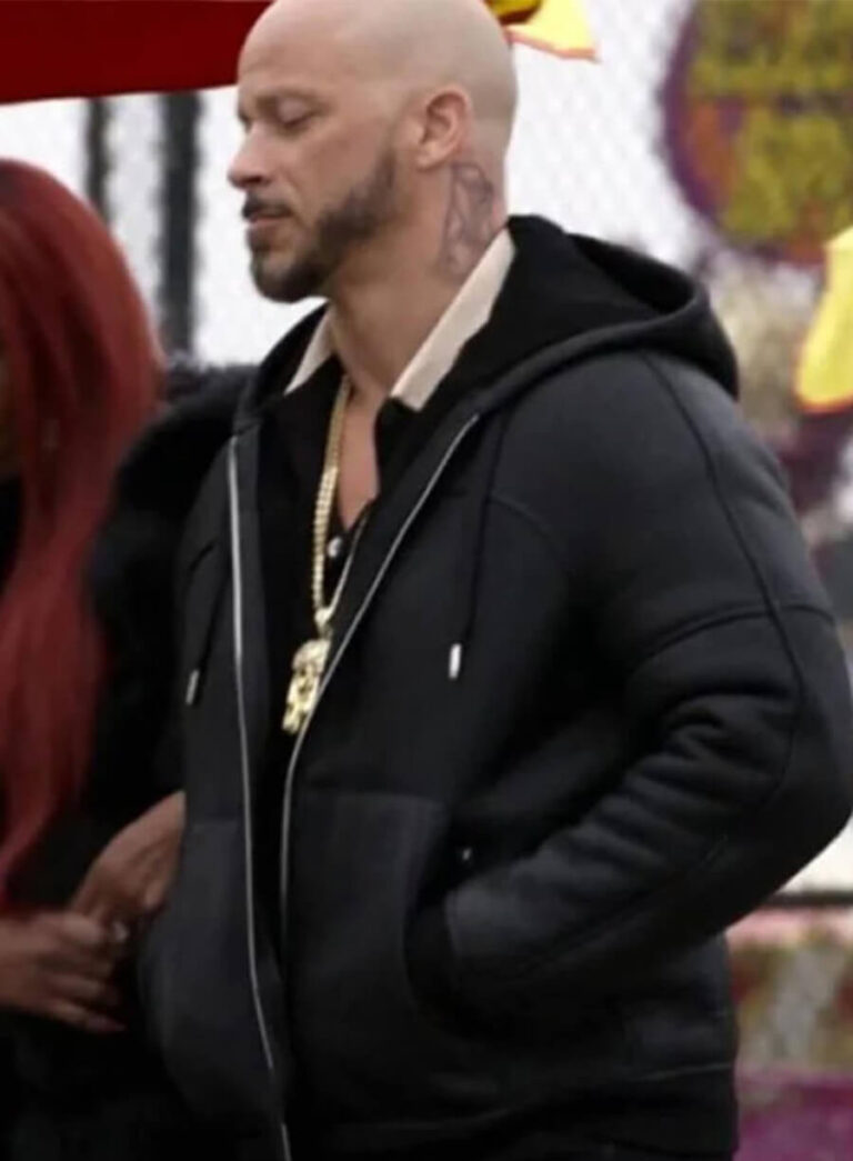 Lorenzo Tejada Power Book II Ghost Black Hooded Leather Jacket