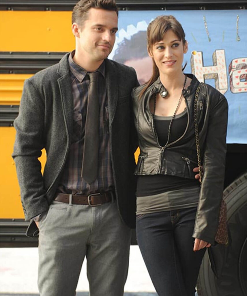 New Girl Lizzy Caplan Black Leather Jacket