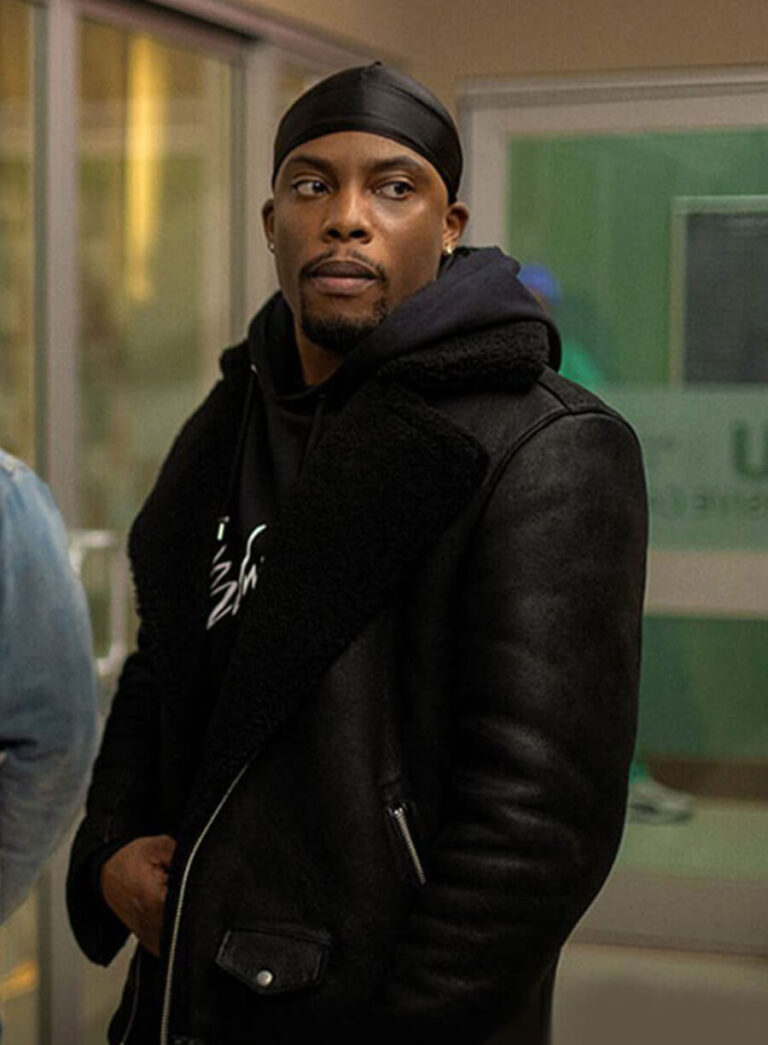 Power Book II Ghost Cane Tejada Shearling Leather Jacket