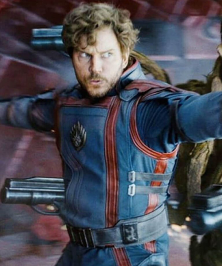 Star Lord Guardians of the Galaxy Blue Leather Jacket