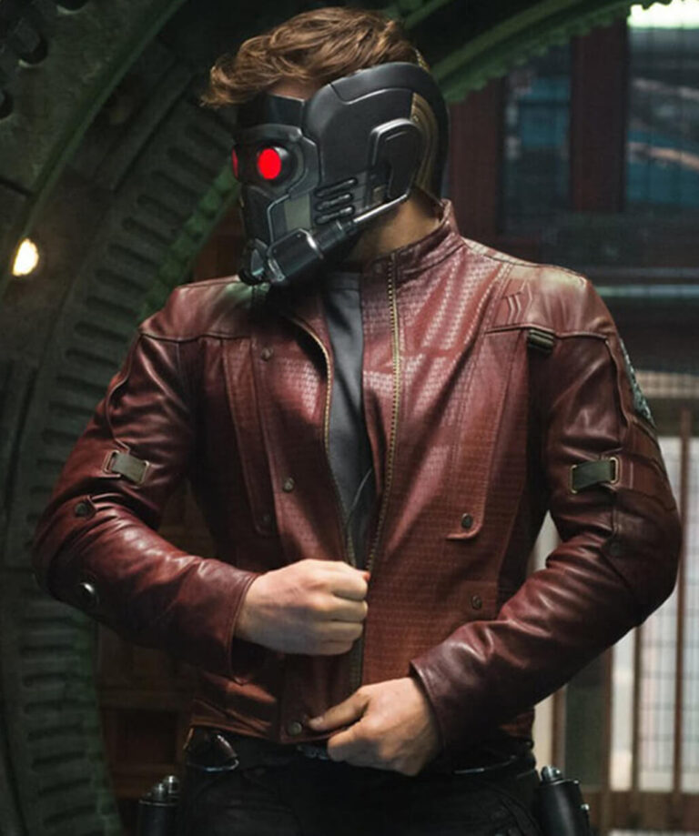 Star Lord Guardians of the Galaxy Maroon Leather Jacket