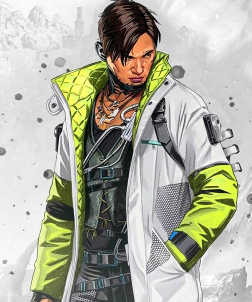 Apex Legends Crypto White Leather Jacket