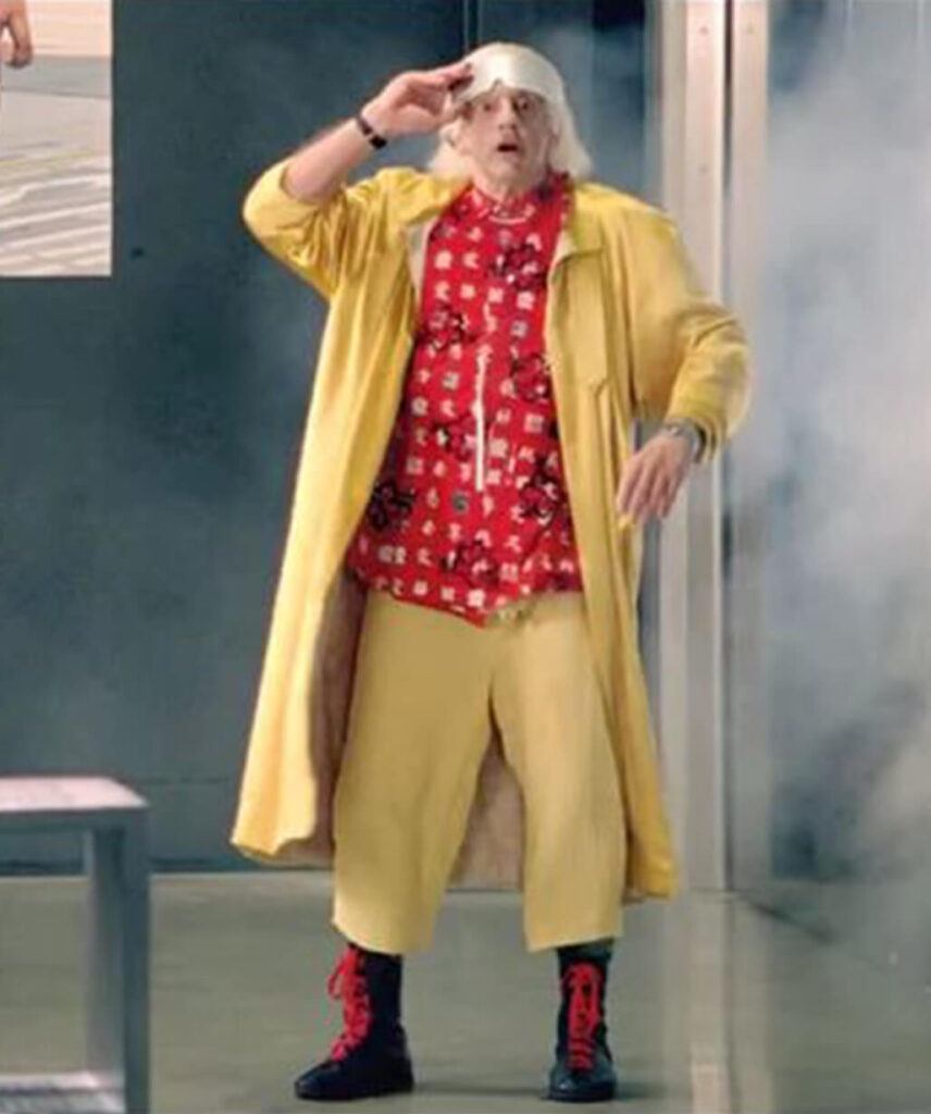 Christopher Lloyd Back to the Future 2 Doc Yellow Coat