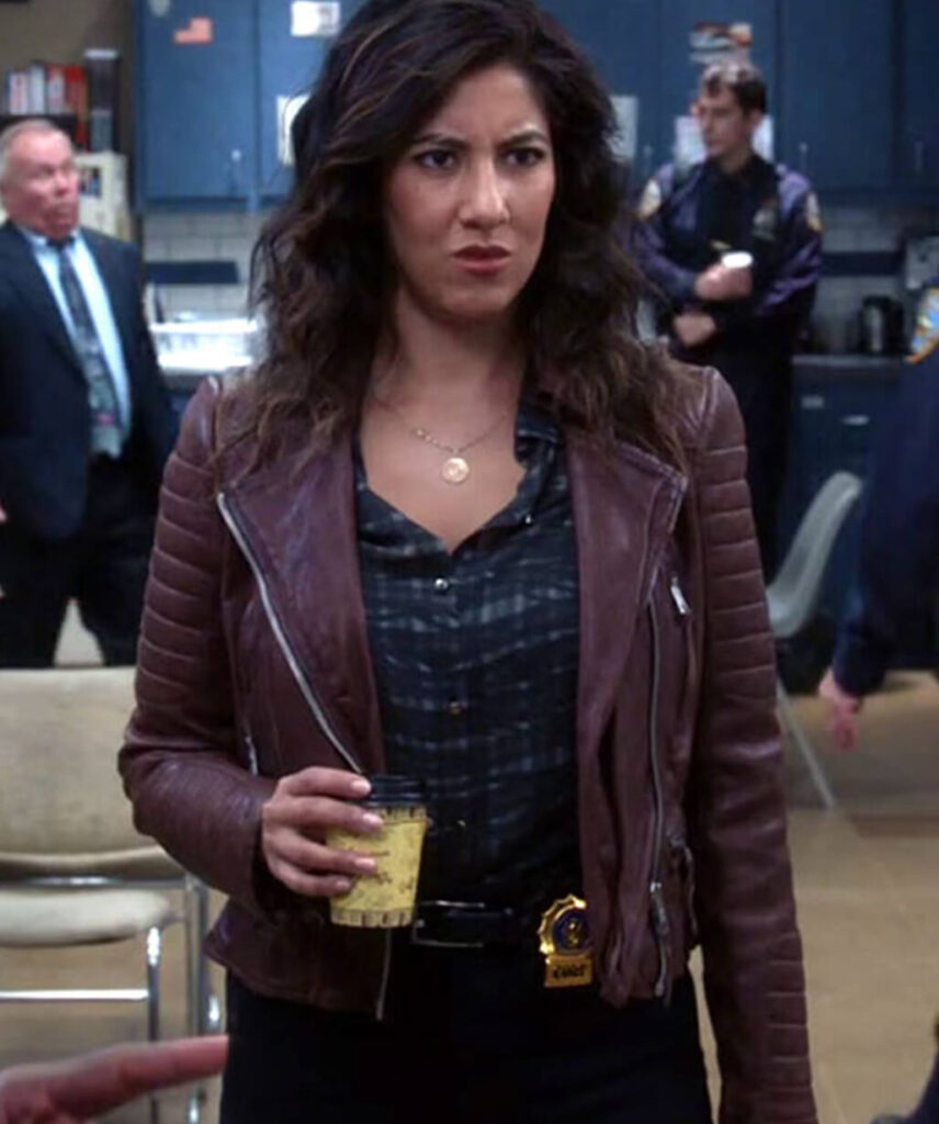Brooklyn Nine-Nine Stephanie Beatriz Brown Leather Jacket.