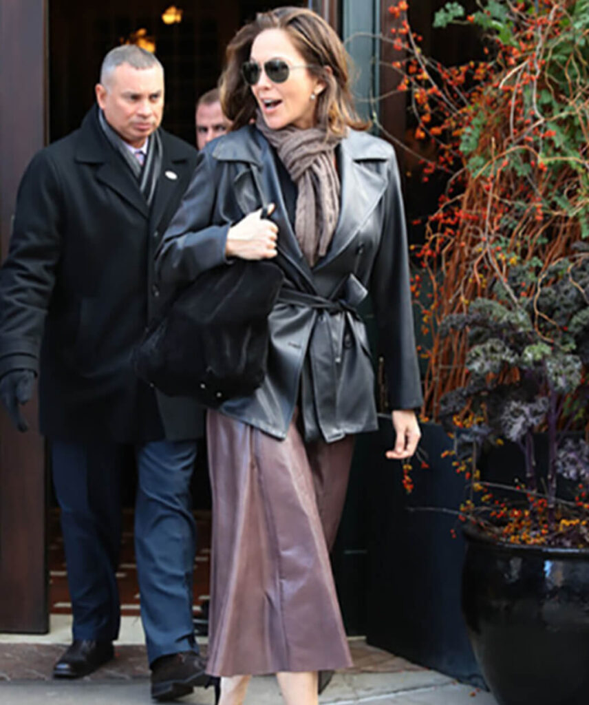 Diane Lane Black Leather Jacket