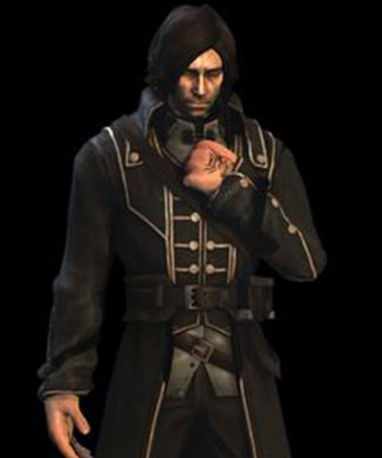 Dishonored Corvo Attano Black Leather Coat