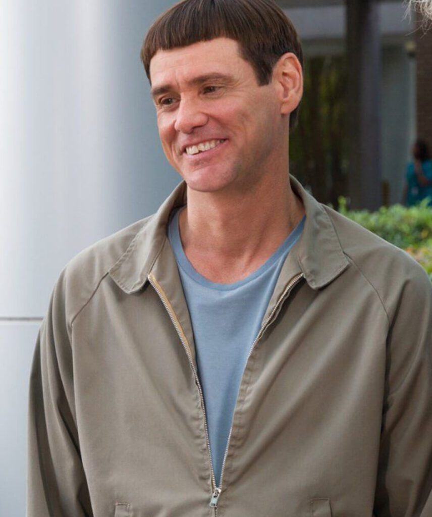 Jim Carrey Dumb and Dumber Lloyd Christmas Grey Jacket