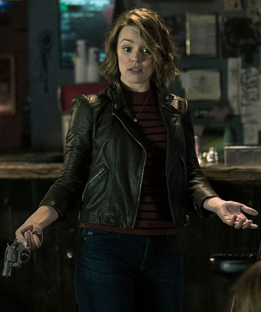 Game Time 2018 Rachel McAdams Black Leather Jacket