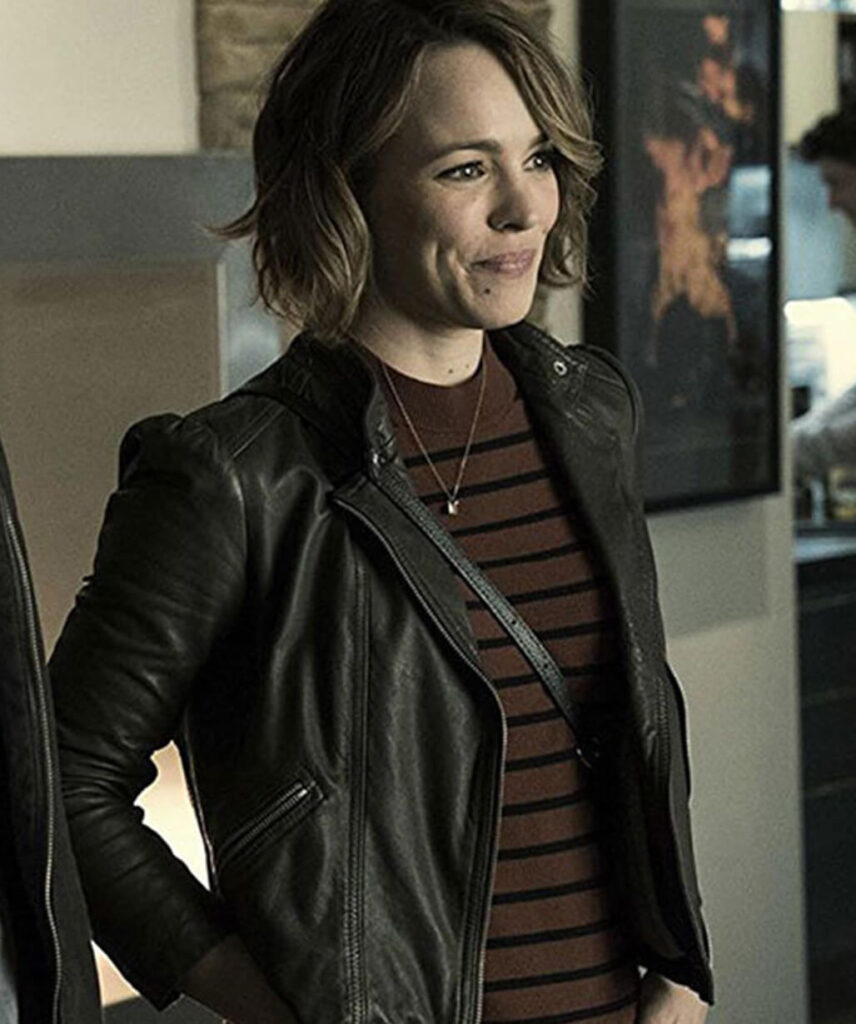 Game Time 2018 Rachel McAdams Black Leather Jacket
