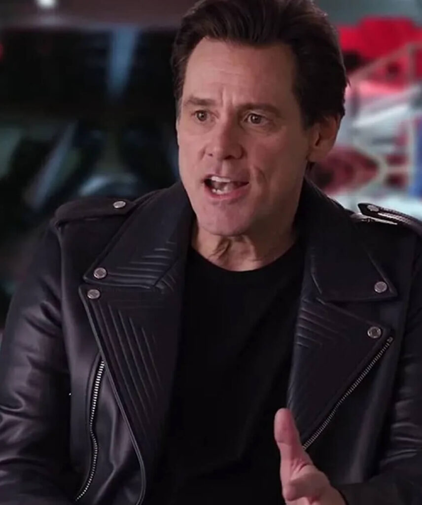 Sonic The Hedgehog 2 Jim Carrey Black Leather Jacket