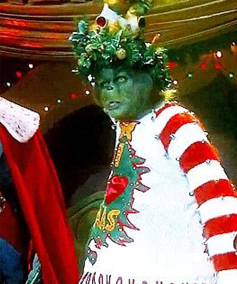 Jim Carrey How The Grinch Stole Christmas Fleece Sweater.