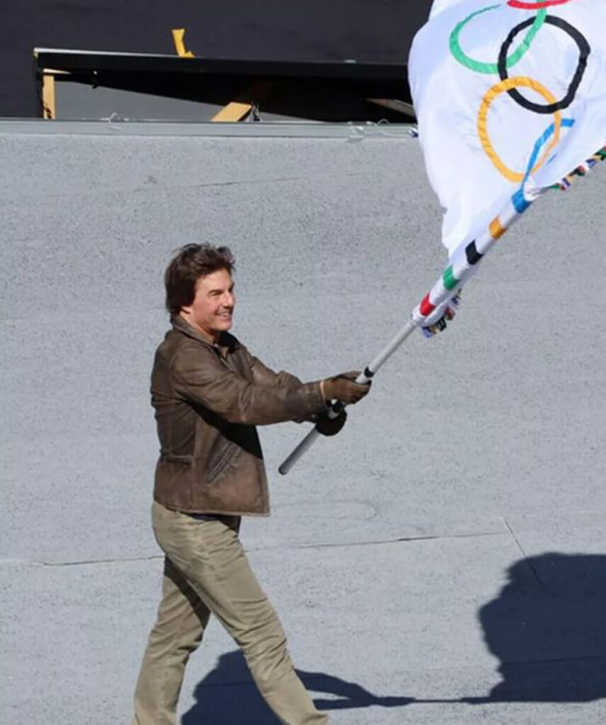 Paris Olympics 2024 Tom Cruise Brown Jacket