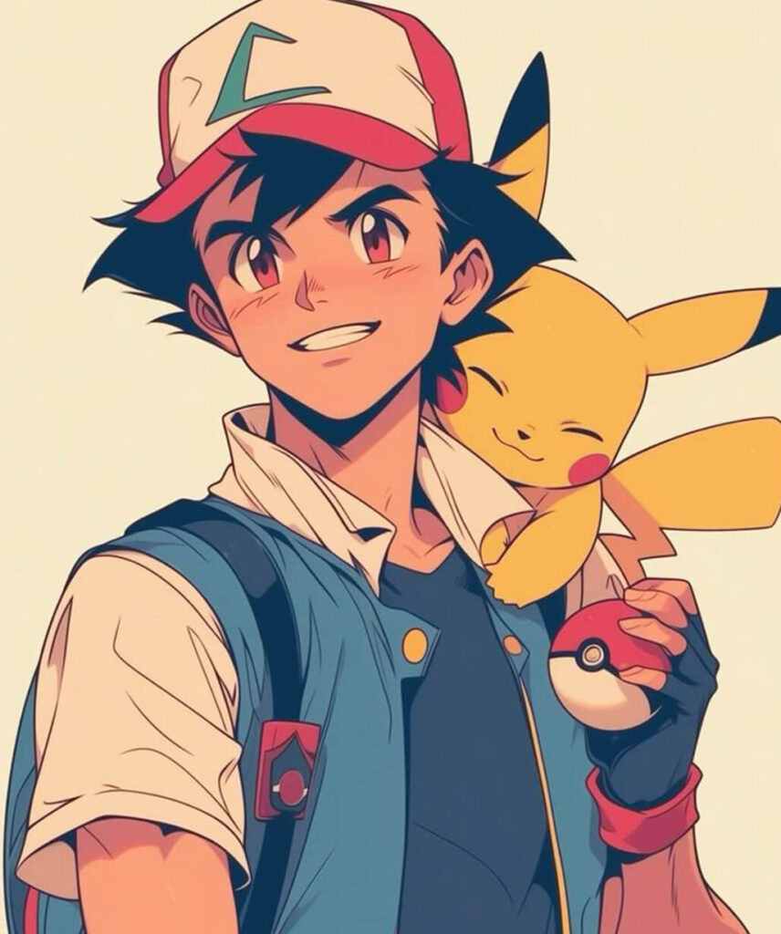 Pokemon Satoshi Blue Leather Vest