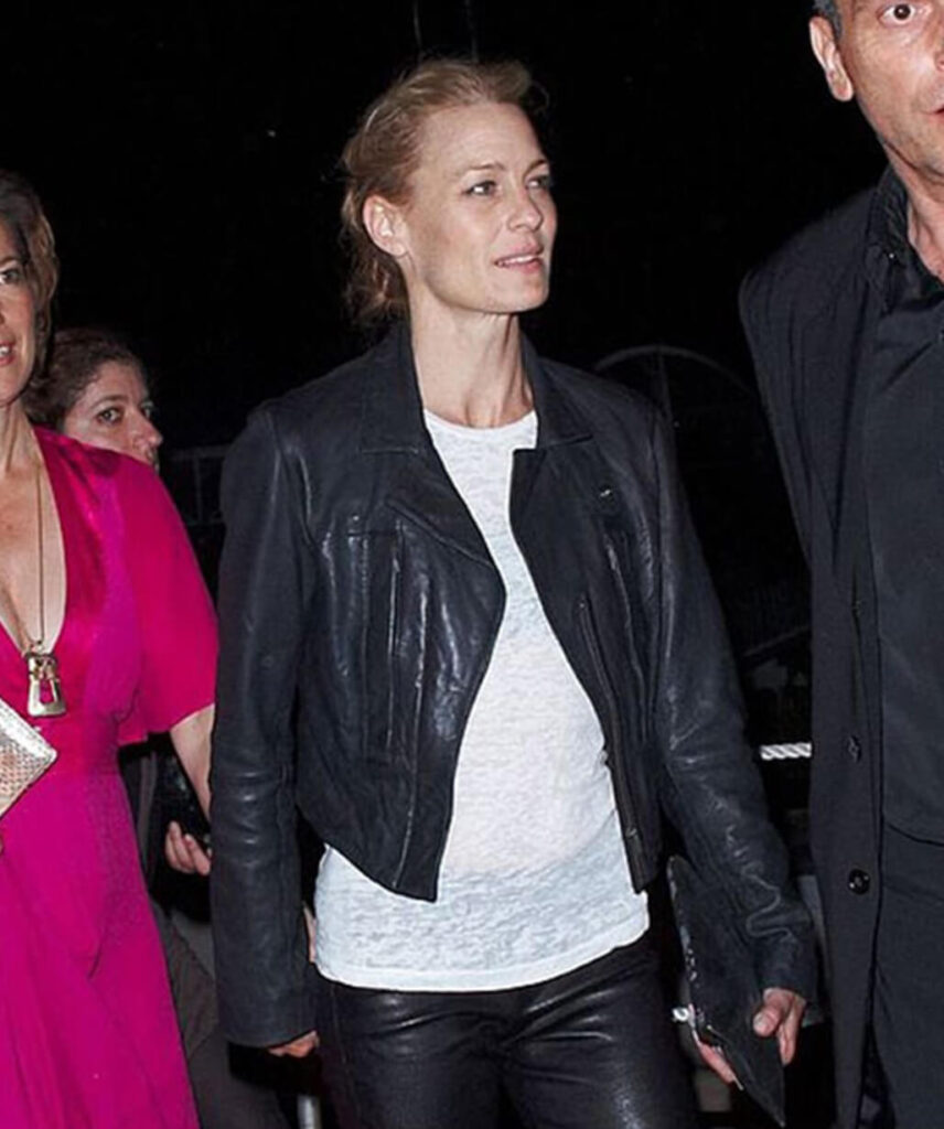 Robin Wright Black Leather Jacket