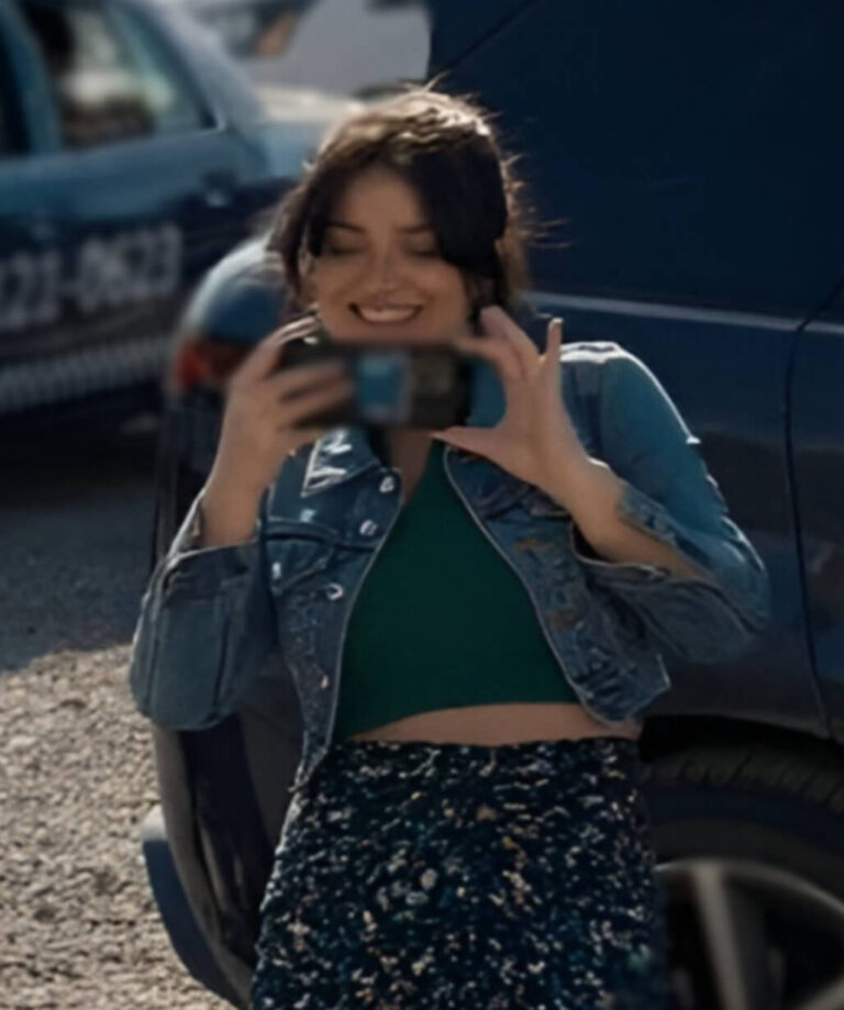 Eve Hewson The Perfect Couple S1 Amelia Sacks Denim Jacket