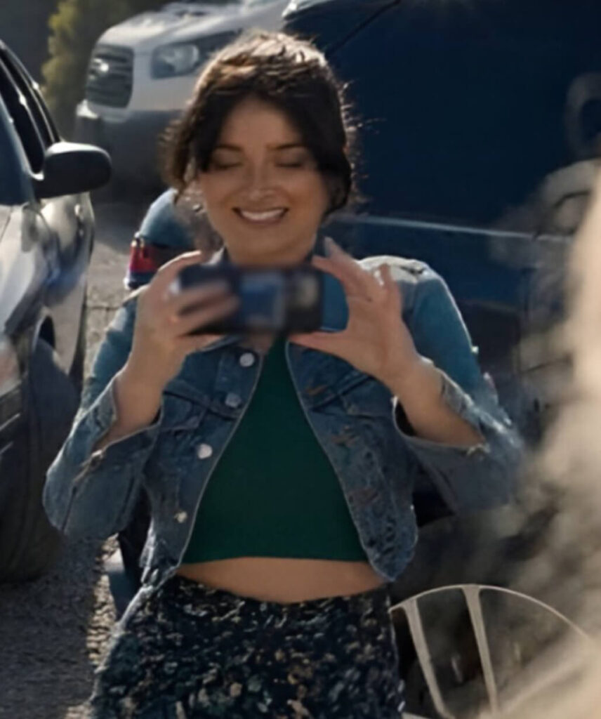 Eve Hewson The Perfect Couple S1 Amelia Sacks Denim Jacket