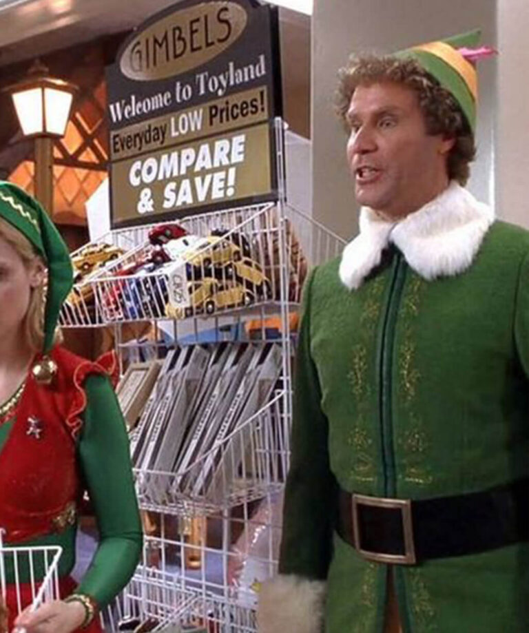 Will Ferrell Elf Christmas Green Wool Coat