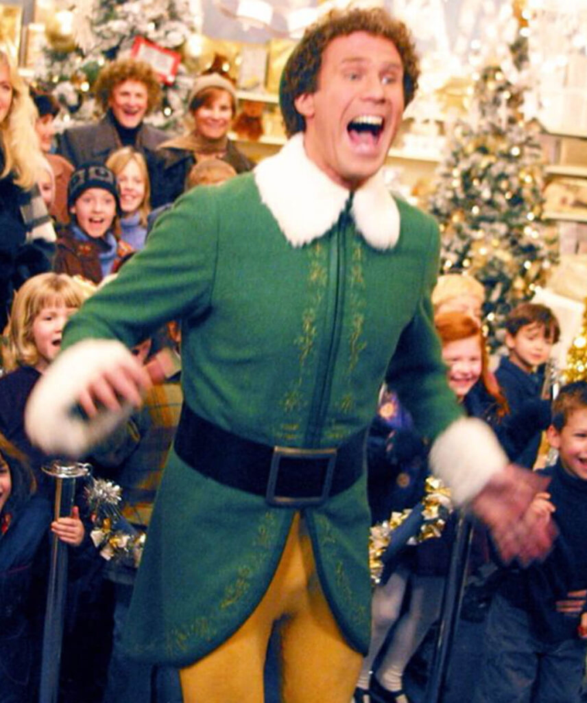 Will Ferrell Elf Christmas Green Wool Coat