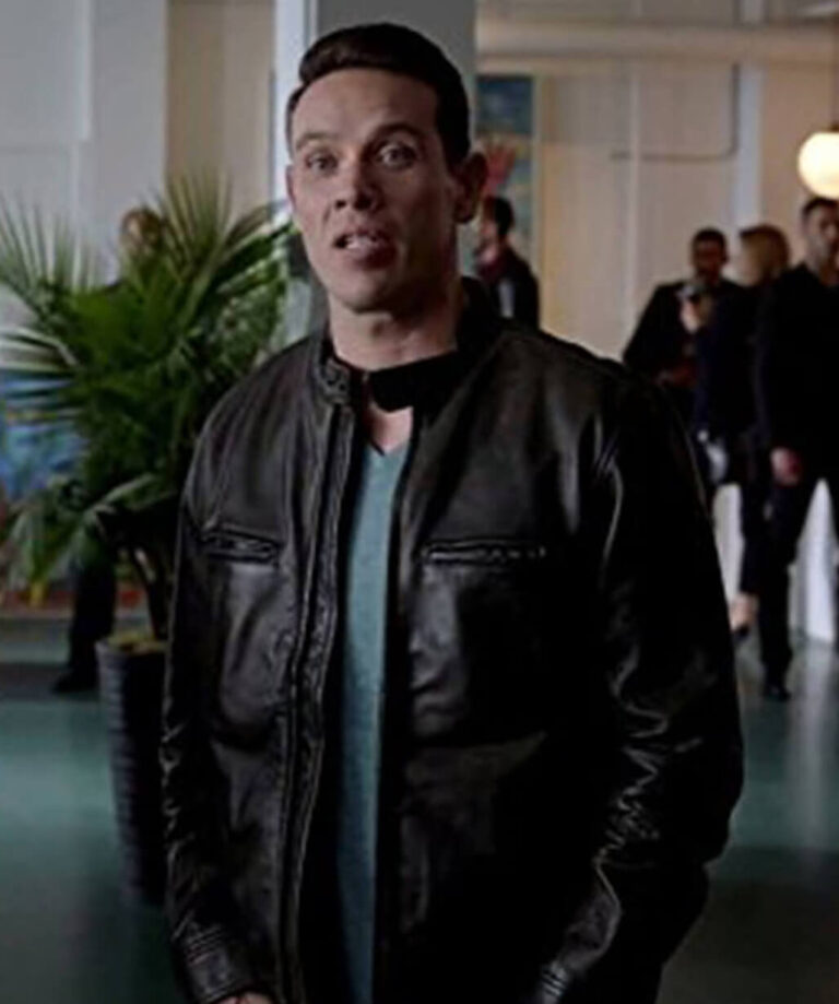 Kevin Alejandro Lucifer Dan Black Leather Jacket