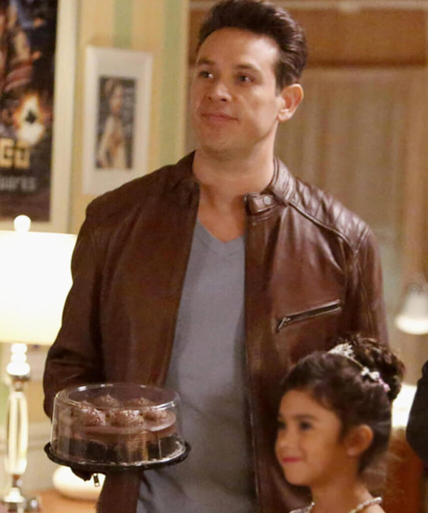 Kevin Alejandro Lucifer S1 Dan Brown Leather Jacket