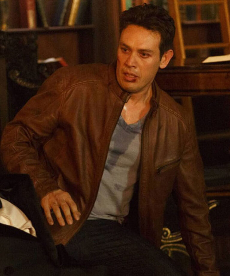 Kevin Alejandro Lucifer S1 Dan Brown Leather Jacket
