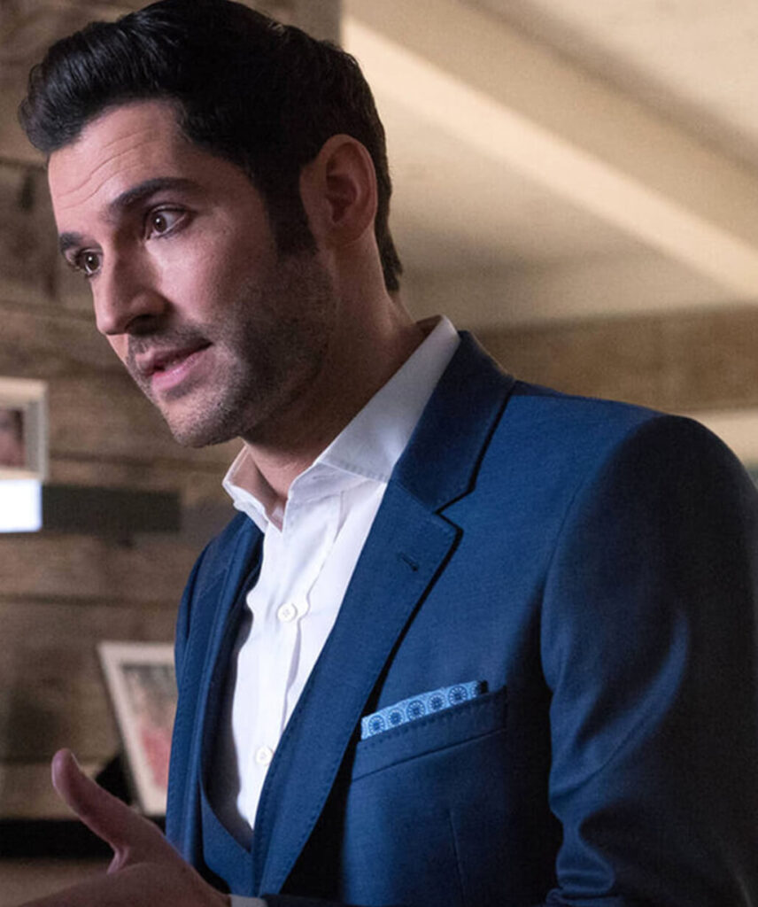 Lucifer S2 Tom Ellis Blue Blazer