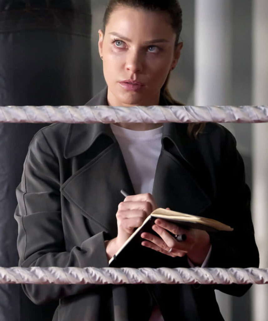 Lucifer S3 Chloe Decker Black Wool Coat