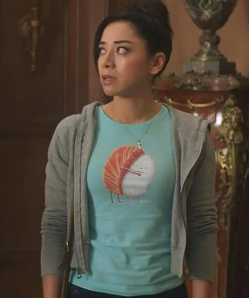 Lucifer S3 Ella Lopez Grey Fleece Jacket
