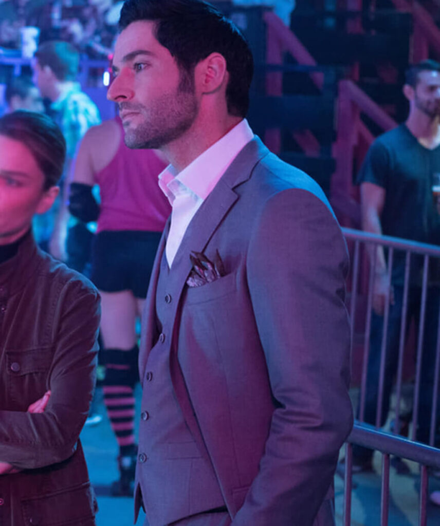 Lucifer S3 Tom Ellis Grey Blazer