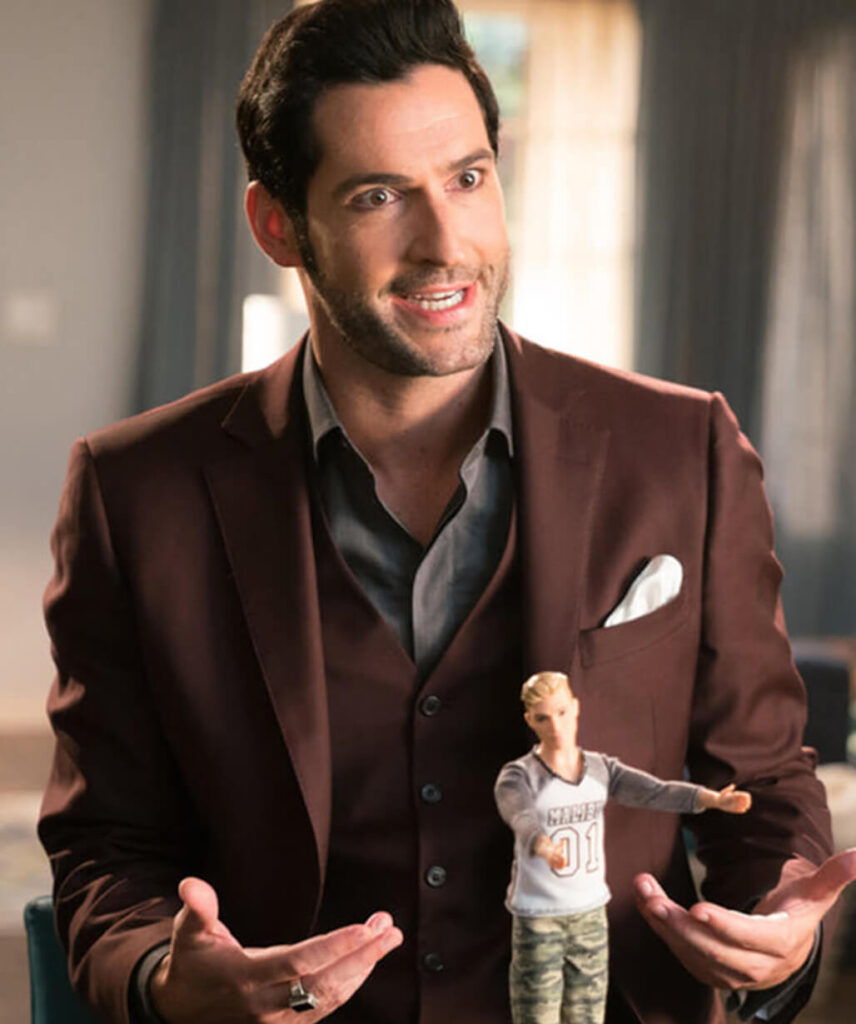 Lucifer S3 Tom Ellis Brown Suiting Blazer