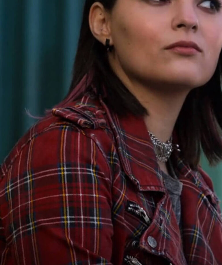 Lucifer S6 Aurora Decker Morningstar Plaid Moto Jacket