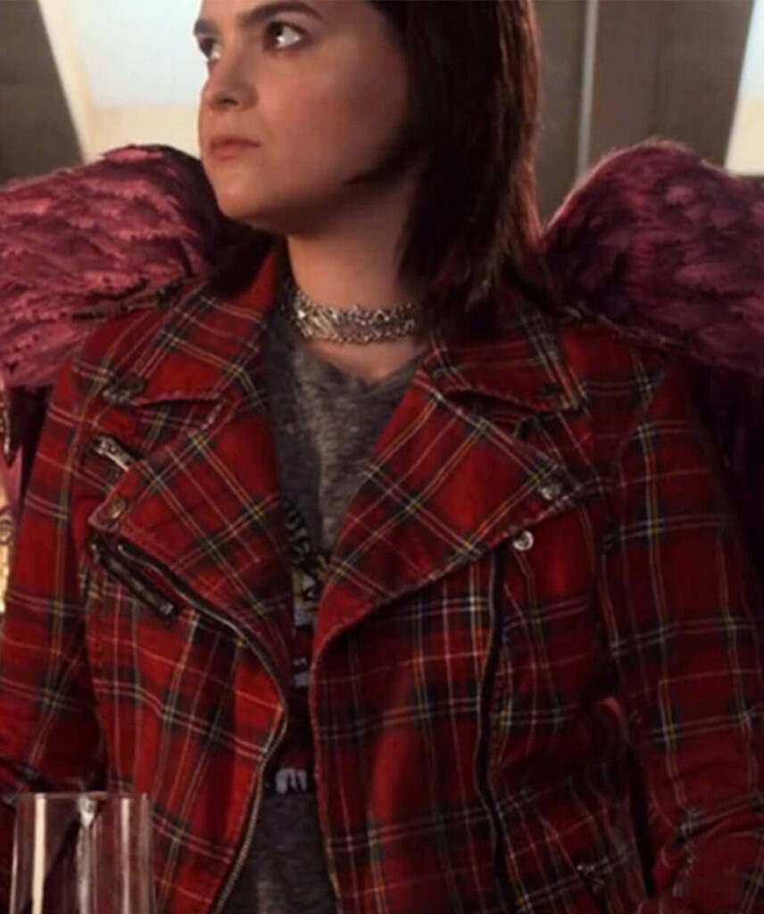 Lucifer S6 Aurora Decker Morningstar Plaid Moto Jacket