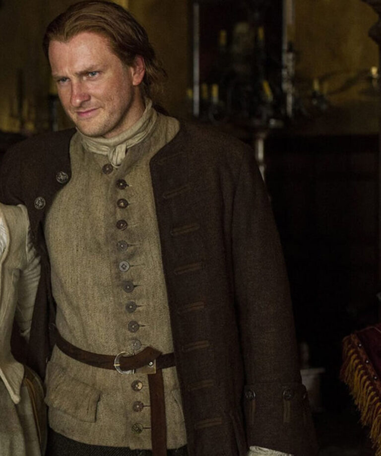 Outlander Ian Murray Brown Wool Coat