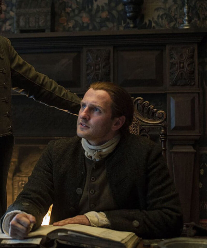 Outlander Ian Murray Brown Wool Coat