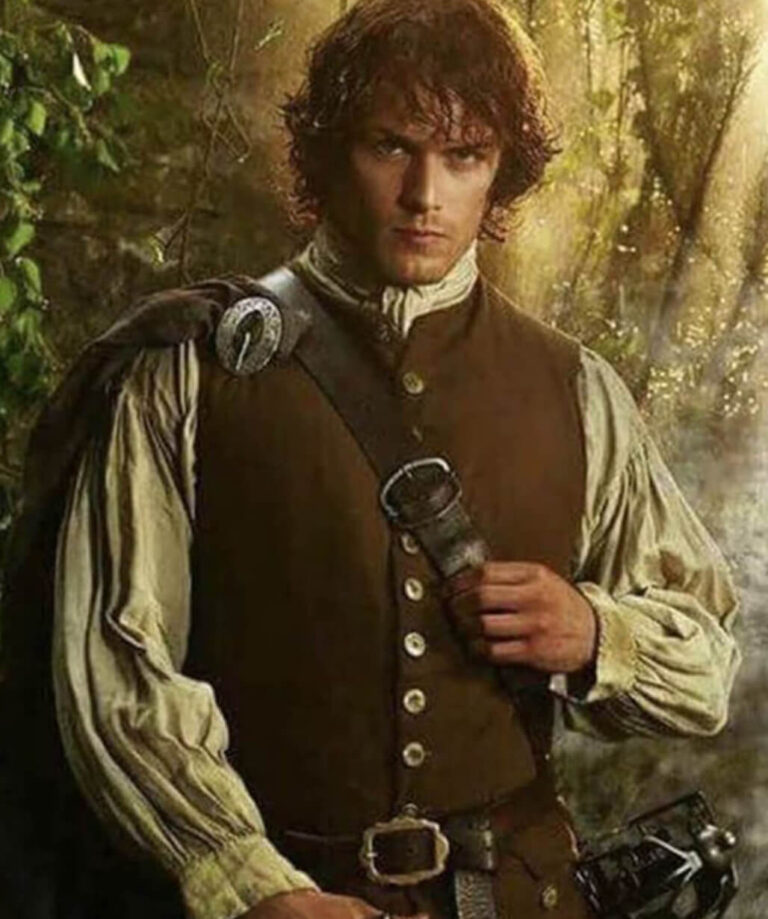 Outlander Jamie Fraser Brown Suede Leather Vest