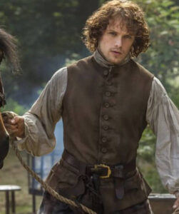 Outlander Jamie Fraser Brown Suede Leather Vest