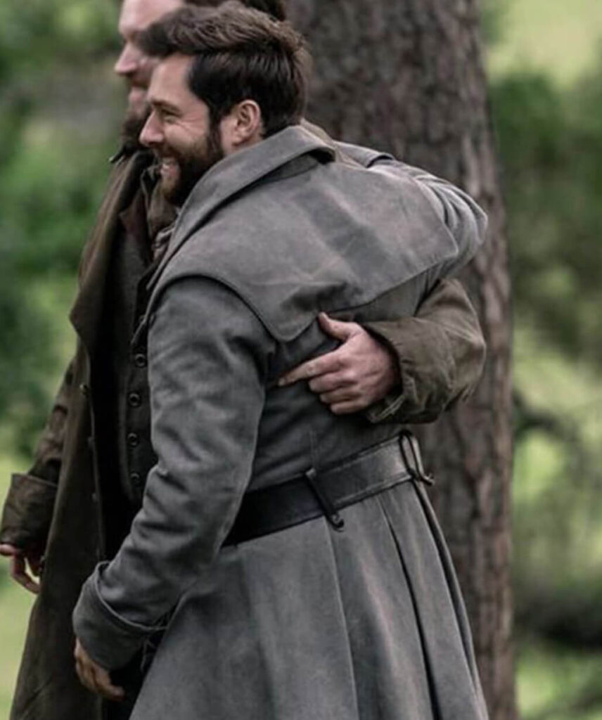 Outlander Roger Wakefield Grey Wool Coat