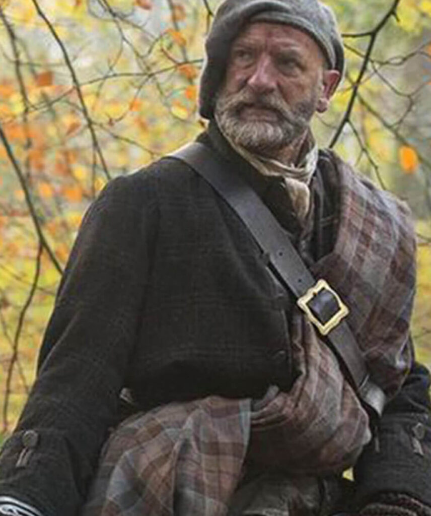 Outlander S1 Dougal MacKenzie Black Wool Coat