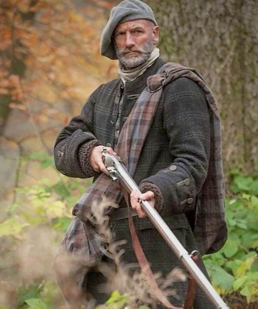 Outlander S1 Dougal MacKenzie Black Wool Coat