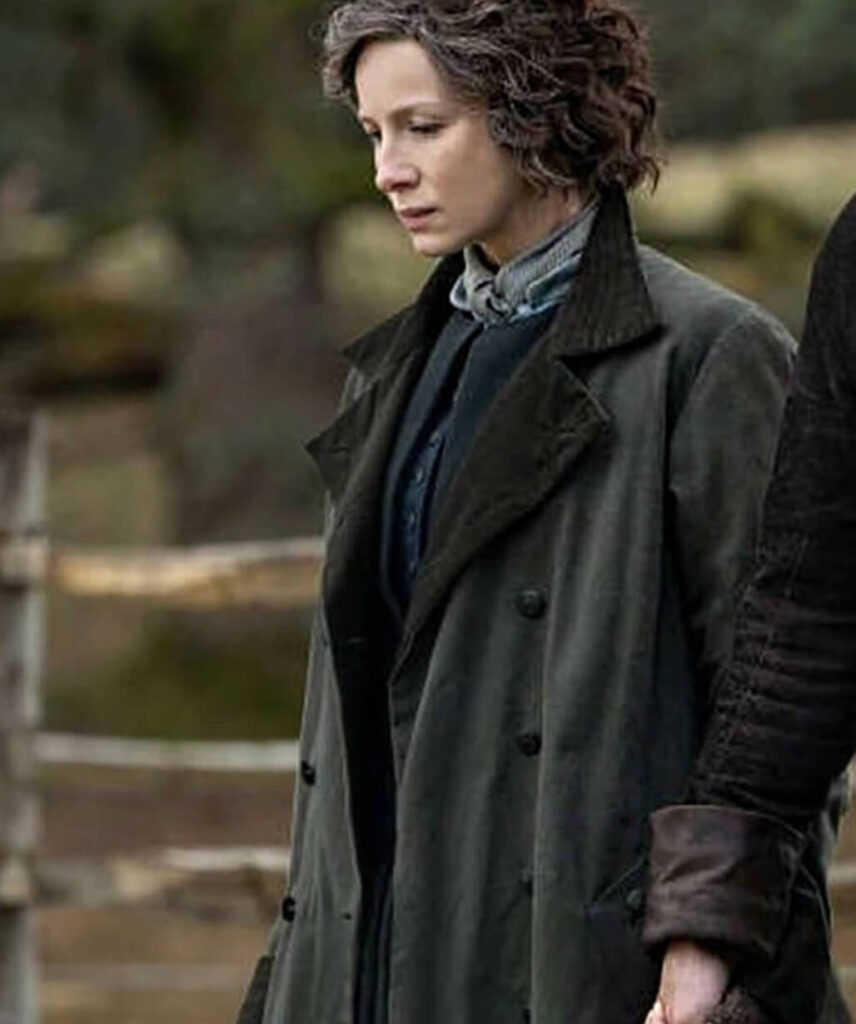 Outlander S7 Claire Fraser Green Cotton Coat